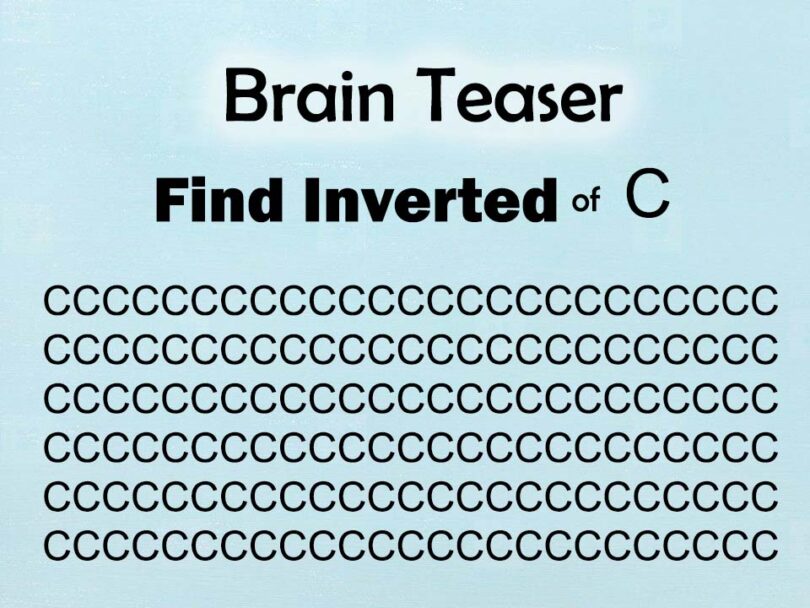 Casse-tête de lettres : Pouvez-vous trouver le C inversé dans l’image ...